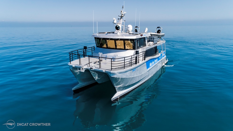 Incat Crowther 17 Patrol Boat Hits The Water | Incat Crowther