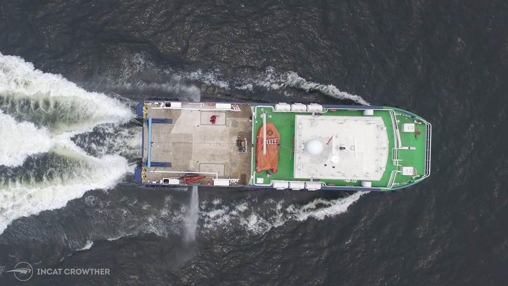 30m Catamaran Workboat Delivered | Incat Crowther