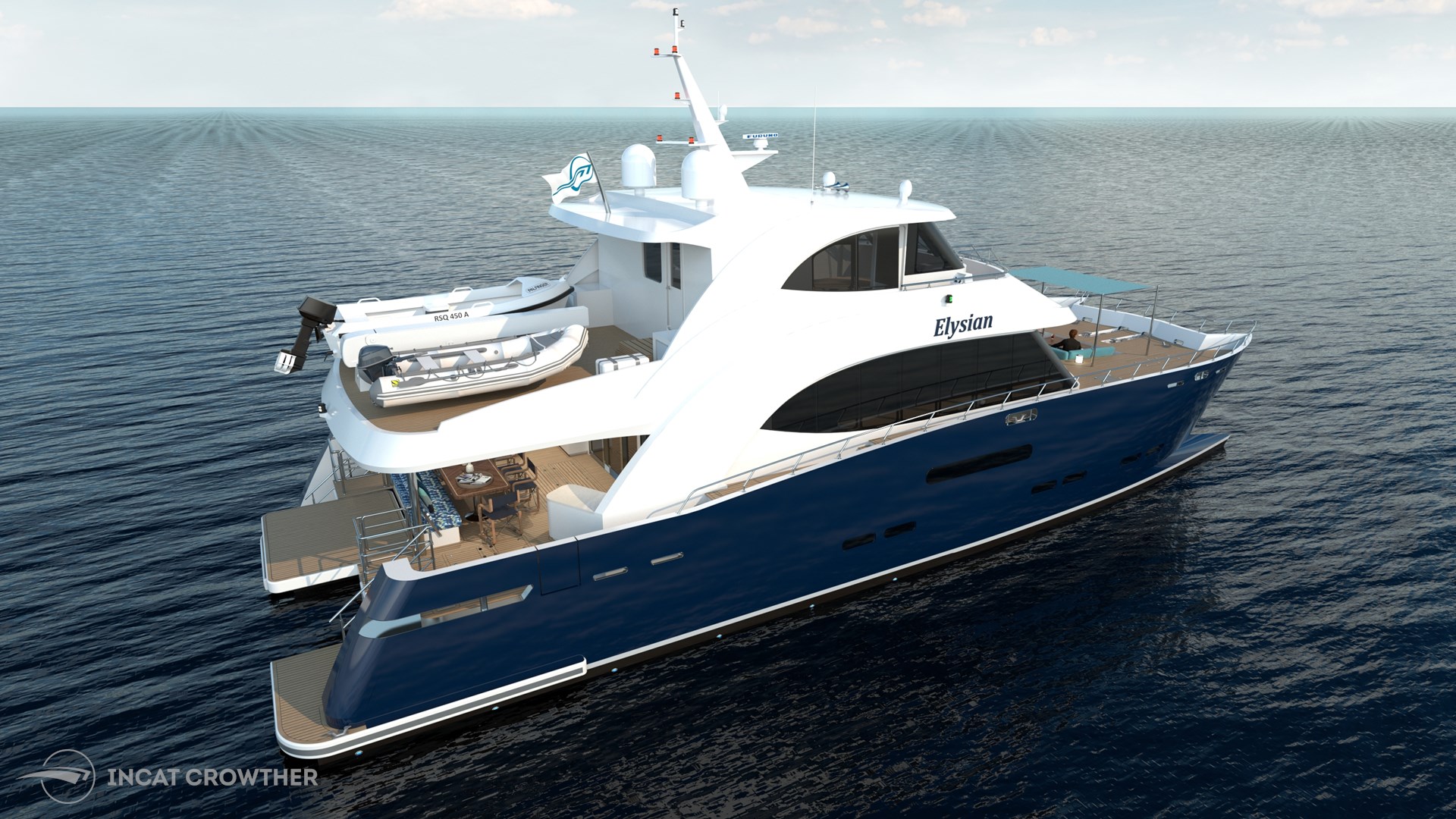 New Incat Crowther 24 Motor Yacht Design Project Elysian | Incat Crowther